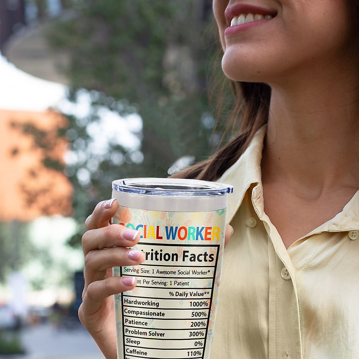 ZANIION Social Worker Gifts For Women Tumbler, Best Social Worker Gifts - Appreciation Gift For Social Workers - Funny Social Works Birthday Gift Ideas Coffee Cup 20oz