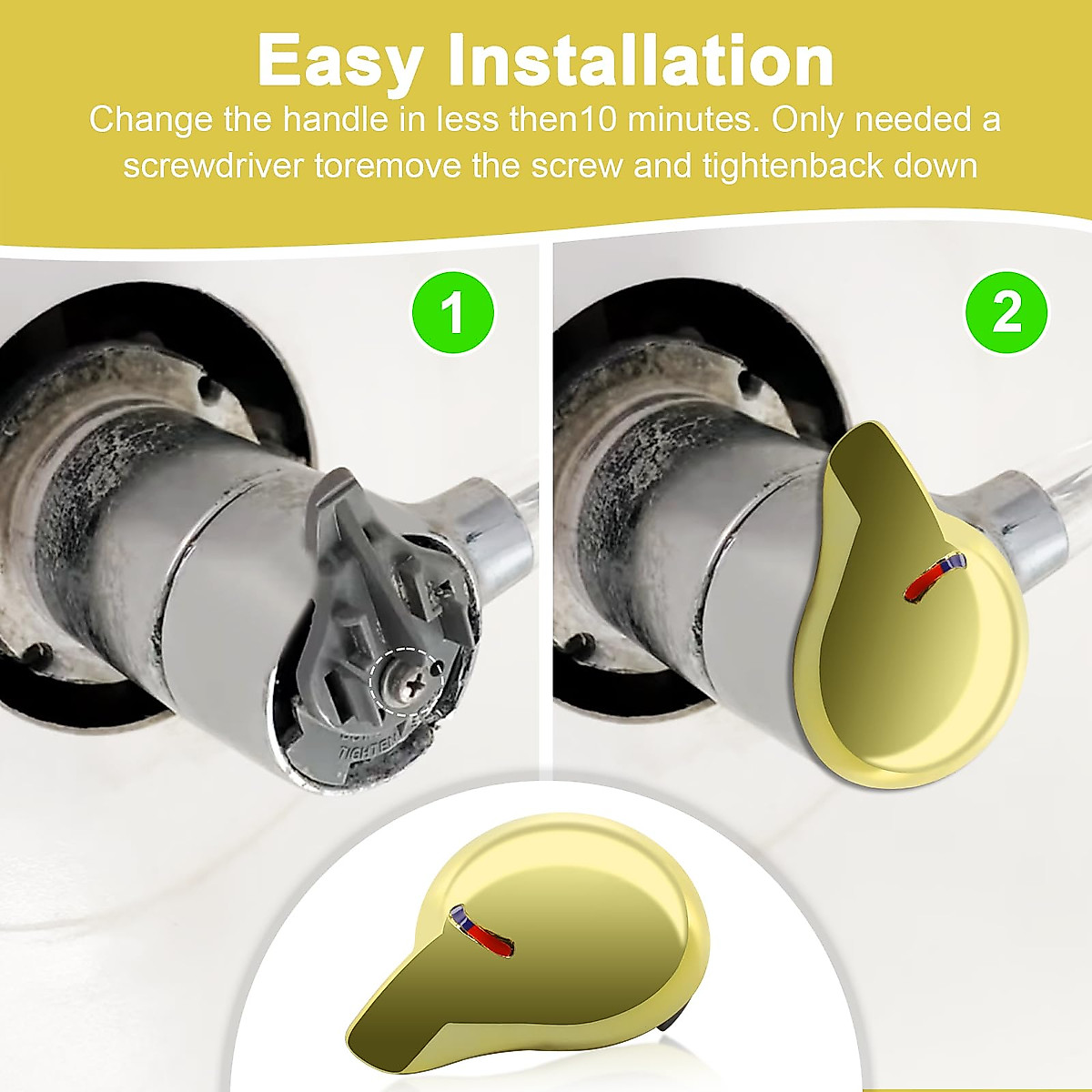 RP28595PB Shower Handle Replacement for Delta Shower Faucet, Shower Parts Replacement Compatible with Delta RP28595 Shower Knob Replacement