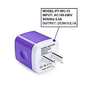 USB Charger Plug,Wall Charger,Charging Block,5-Pack 2.1A/5V Portable Power Cube Charger Adapter Compatible for iPhone 14/13/12/11 Pro Max/Xs Max/XR/X/8/7/6S/6 Plus,Samsung Galaxy S23 S22 S21,LG,Moto