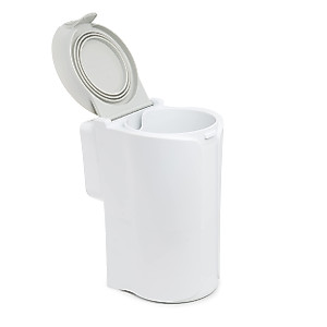 Everyday Solutions Wipes Dispenser - Easy-to-Open, Airtight Wipe Holder - Wall Mount or Countertop Use - Great for Disinfecting, Glass, or Flushable Wet Wipes - Fits Any 75 Count Cylindrical Container