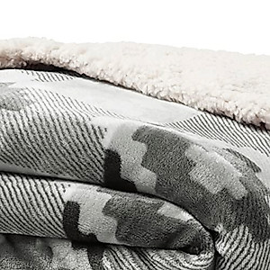 Eddie Bauer Ultra-Plush Collection Throw Blanket-Reversible Sherpa Fleece Cover, Soft & Cozy, Perfect for Bed or Couch, Copper Creek Grey
