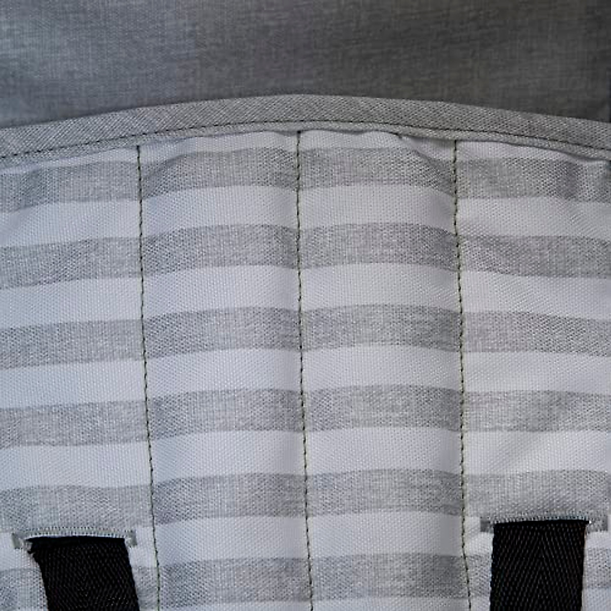 GAP babyGap Classic Side-by-Side Double Stroller - Lightweight Double Stroller with Recline, Extendable Sun Visors & Compact Fold - Made with Sustainable Materials, Grey Stripes