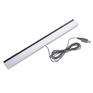 Zerone Sensor Bar, Wired Infrared Sensor Bar for Wii, IR Infrared Ray Inductor Sensor Bar Replacement with Extension Cable for Wii Console Controller