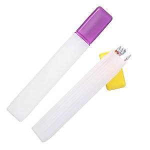 NUOMI 2 Pcs Knitting Needle Storage Box Plastic Storage Tube Case Crafts Knitting Sewing Tool Holder, Portable, 41 cm, Plastic Storage Containers for Household Use