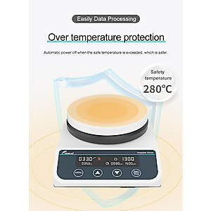 Digital Magnetic Stirrer Hot Plate Ceramic Coated Lab Hotplate Magnetic Stirrer Mixer 3000ml | 50-1500rpm Temp Probe Sensor and Stand Included