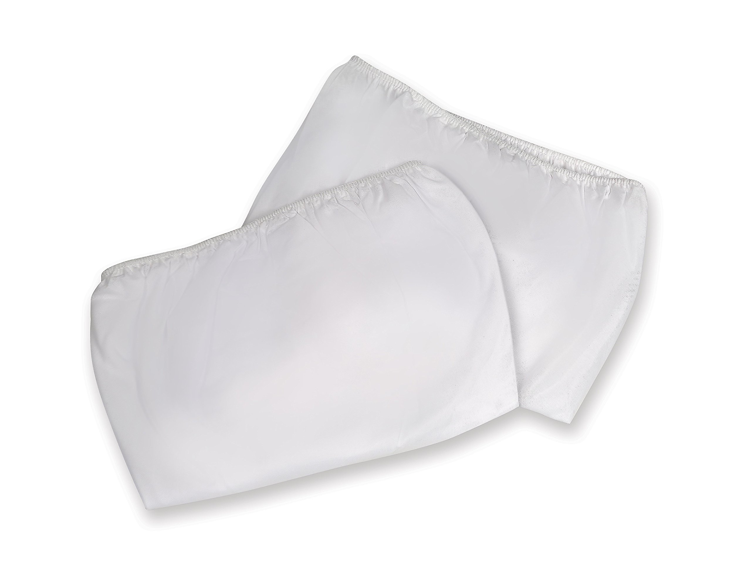 Badger Basket Fitted Bassinet Sheets for Wishes Baby Bassinet - Set of Two - White