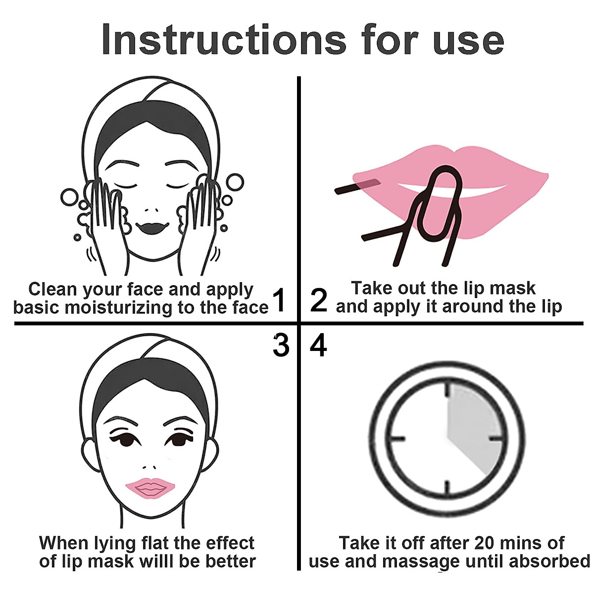 Permotary 30 PCS Collagen Lip Mask Crystal Lip Care Gel Pads for Moisturizing & Reducing Chapped, Smoothing Lip Fine Lines-Lip Patches for Firms & Hydrate and Plump Your Lips