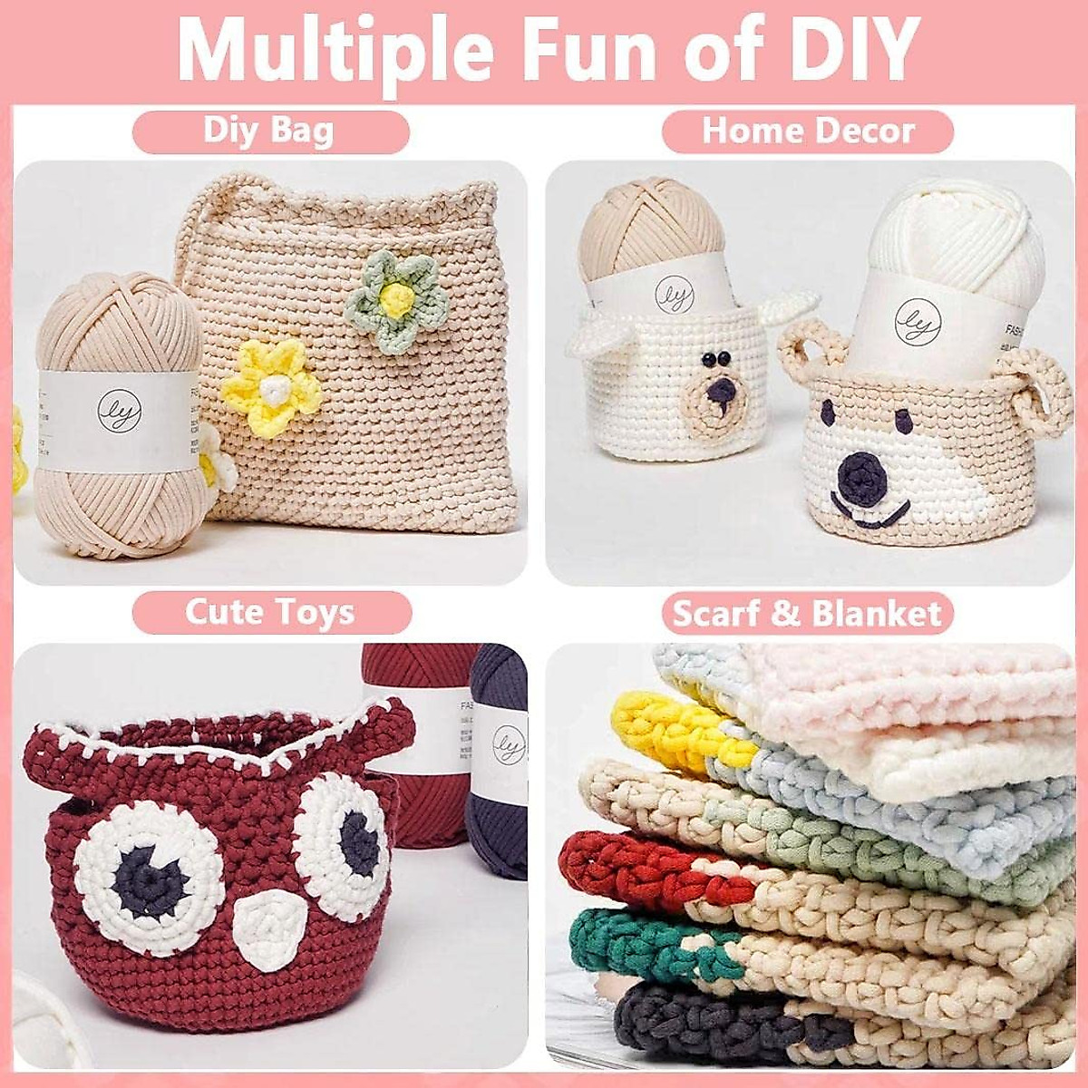 3x50g Beginners Christmas Green Yarn, 260 Yards Christmas Green Yarn for Crocheting Knitting, Easy-to-See Stitches, Worsted Medium #4, Chunky Thick Cotton Nylon Blend Yarn Yarn for Crocheting