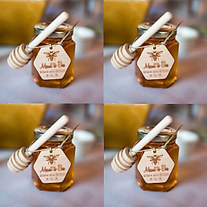 GIYOMI Wooden Honey Dipper - 6PCS 3 Inch Mini Honeycomb Stick,Small Honey Stick for Honey Jar Dispense Drizzle Honey and Wedding Party Favors