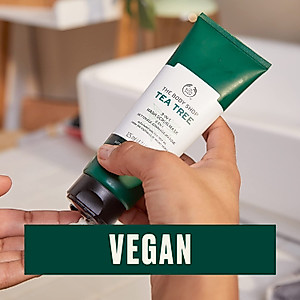 The Body Shop Tea Tree 3 in 1 Wash Scrub & Mask – Purifying Vegan Skincare For Oily, Blemished Skin – 4.2 oz
