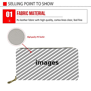 Belidome Brown Cow Print Long Wallet for Women Shopping Walk Card Holder with Zipper