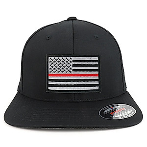 Armycrew XXL USA American Flag Embroidered Iron On Patch Flexfit Cap - TRL2