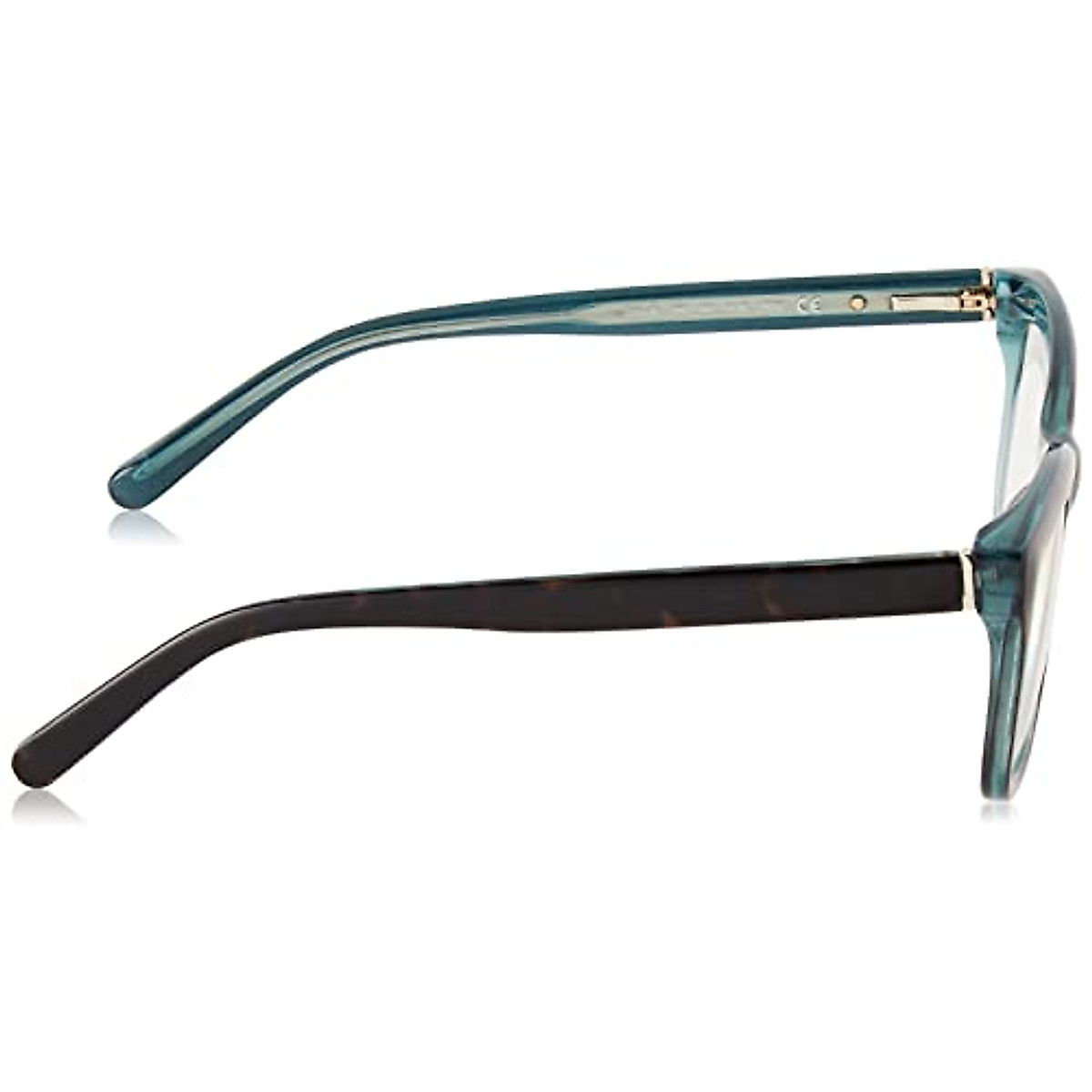 Kate Spade New York Women's Kate Spade Female Optical Style Dollie Rectangular Reading Glasses, Havana Blue/Demo Lens, 53mm, 15mm + 2.5