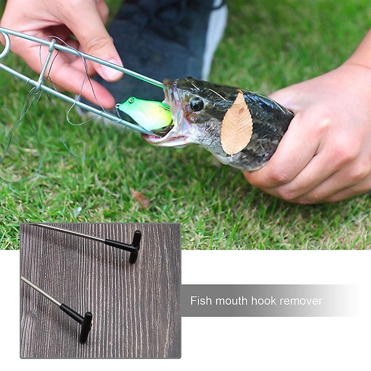 Set of 3 Fish Mouth Spreader Stainless Steel Fish Mouth Hook Remover Jaw Retractor Spring Fish Mouth Opener Fishing Accessories, SP|624