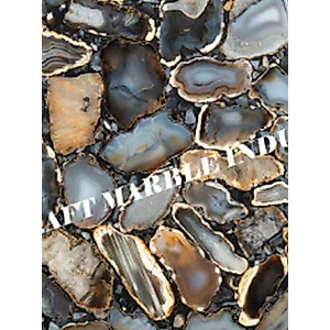 Natural Brown Agate Stone Round Coffee Table Top, Counter Top Agate Table Top, Natural Agate Stone Round Centre Table Top, Agate Stone Round Side Table Top, Family Heir Loom, Piece Of Conversation