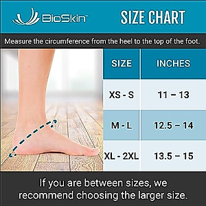 BIOSKIN Ankle Compression Brace - Ankle Wrap for Sprained Ankle, Post Injury Ankle Brace, Ankle Support Brace for Women and Men, Swollen Feet Relief