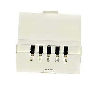 Tory Burch of Essence of Dreams Sample Eau De parfum Set (5 sample edp perfume vials 1.5 ml each) Divine Moon, Electric Sky, Sublime Rose, Mystic Geranium