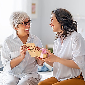 Mom Birthday Card, Mothers Day Card, Wooden Birthday Card for Mom Grandma, Mother Birthday Card, Happy Birthday Mom Cards, Thank You Card for Mother, I Love You Mom Cards, Handmade Greeting Card