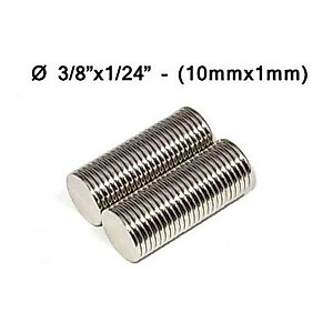 magpross Multi-use Refrigerator Magne ts for Refrigerator Science Crafts Projects - 60 Pieces 10 x 1mm - Approximately