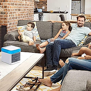 Arctic Air Pure Chill 2.0 Evaporative Air Cooler by Ontel - Powerful, Quiet, Lightweight and Portable Space Cooler with Hydro-Chill Technology For Bedroom, Office, Living Room & More