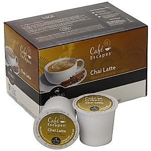 Café Escapes Chai Latte Keurig K-Cups Coffee, 12 Count
