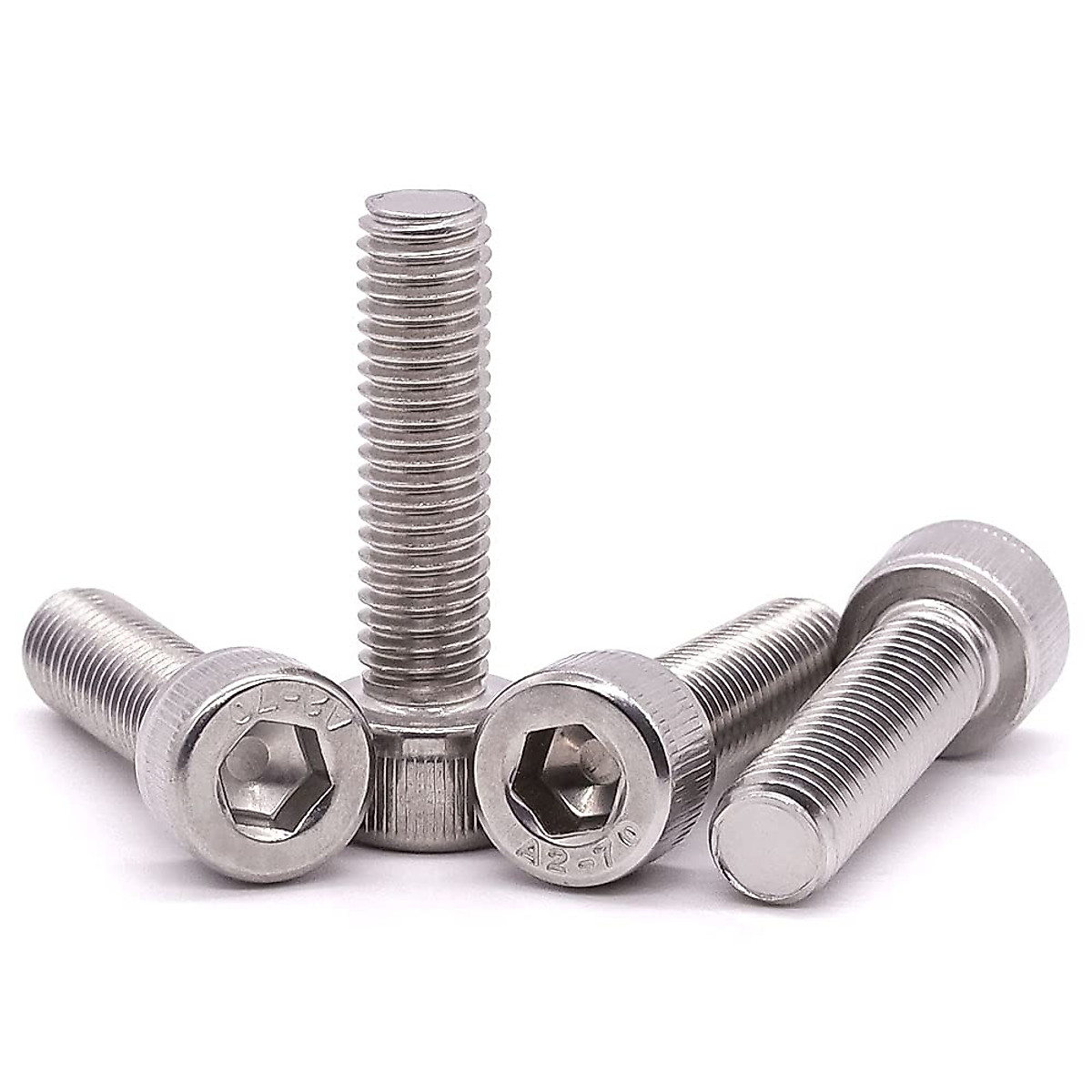 1/4-20 x 2 Socket Head Cap Screw Bolt, 304 Stainless Steel 18-8, Allen Hex Drive, Coarse Thread UNC, 10 PCS