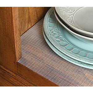 Kittrich 04F-CZ8S01-06 Zip N' Fit Shelf Liner, Clear, 18-in. x 4-Ft. - Quantity 6