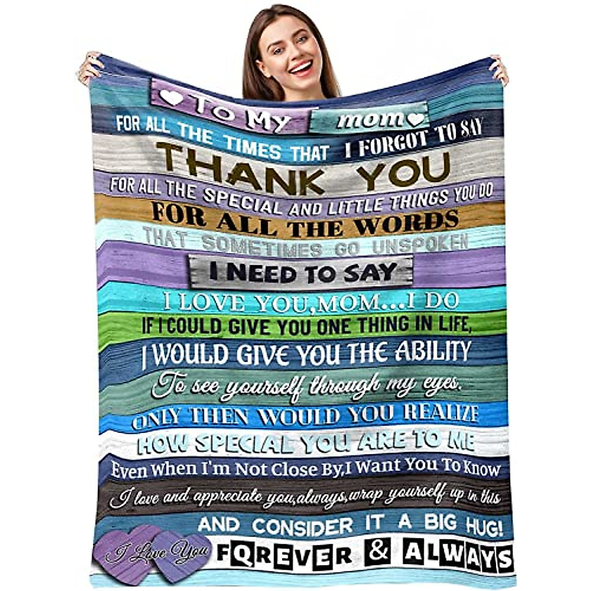 Worktisky Mothers Day Idea Gifts for Mom from Daughter Son, Best Mom Gifts, Funny Mothers Day Idea Gifts, Mom Gifts from Daughters, Birthday Gifts for Mom, Mom Blankets from Daughter 60"x50"
