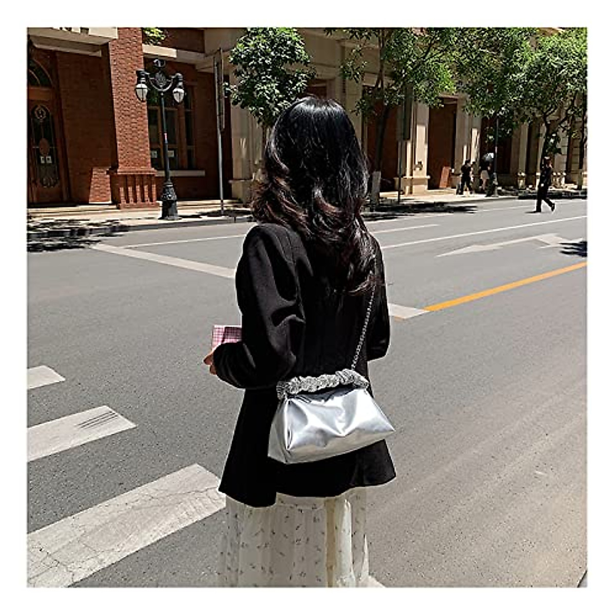 Rhinestone Evening Bag Clutch Purses for Women Mini Black Velvet Handbag Bag Diamond Purses