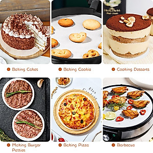 BYKITCHEN Parchment Paper Rounds, Set of 220, Non Stick 8 Inch Parchment Paper Sheet for Baking, Pre-cut Round Parchment Liners for Cake Pan, Tortilla Press, Quesadilla Maker, Springform Pan and More