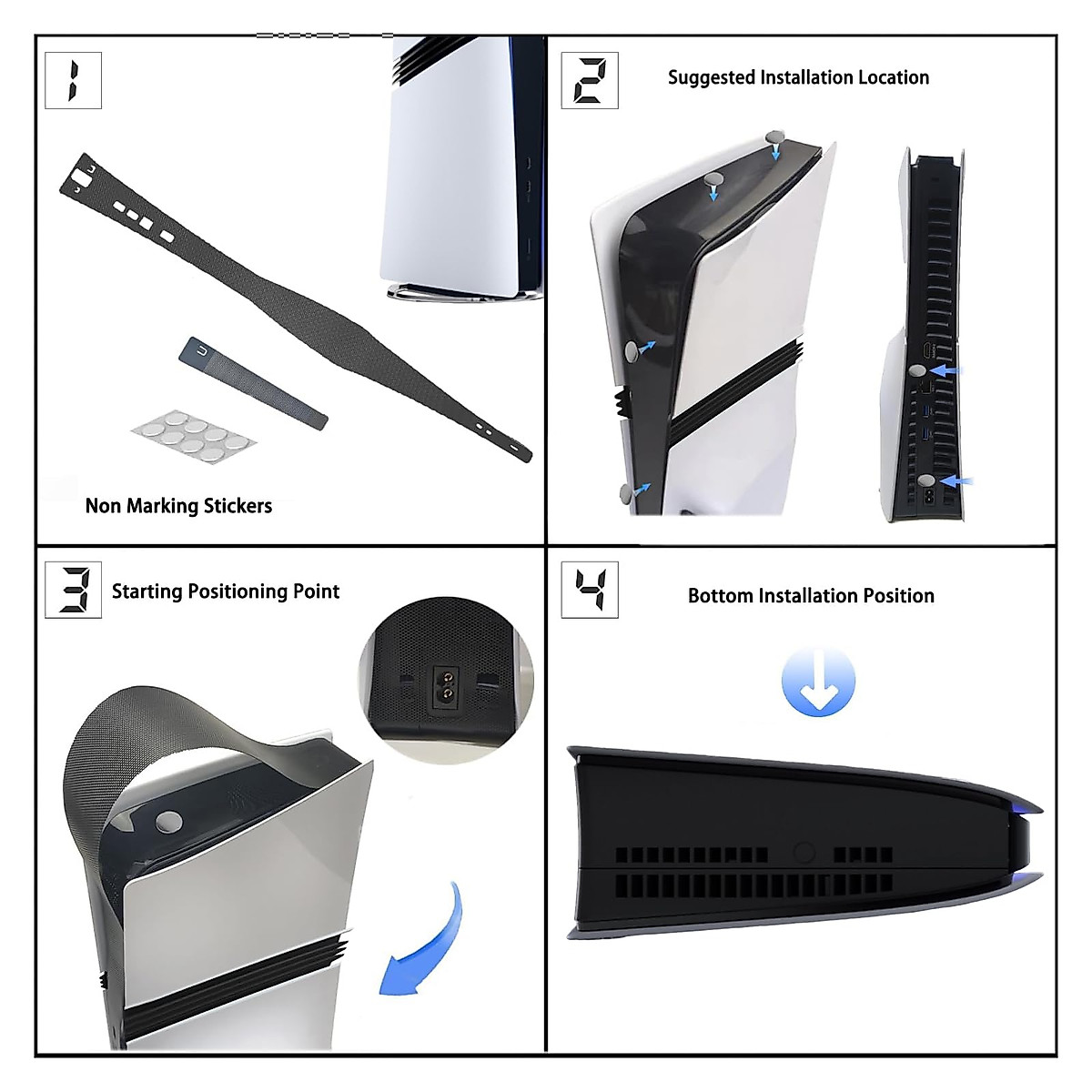 Dust Cover Net for PS5 Pro Console (Full Surround Version), New PS5Pro Heatsink Barrier Pets Hair Anti-dust Cover Dustproof for PlayStation 5 Pro Optical Drive/Digital Version Accessories.(Black)