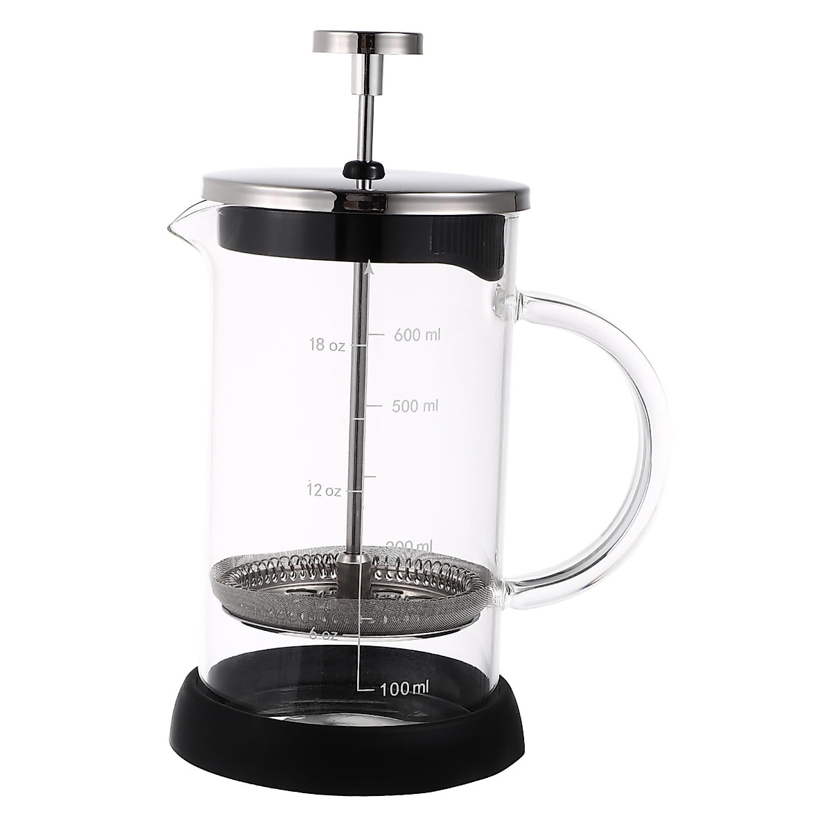 PRETYZOOM 1pc Coffee Pot Coffeepot with Scale Espresso Maker Pot Coffee Press Coffee Maker Coffee Teapot Glass Teapot Tea Kettle Teapot with Scale Household Coffeepot