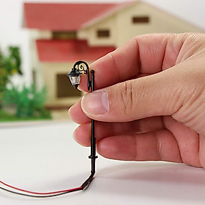 LYM36 10pcs Model Railway Train Lamp Post Street Lights 5.2cm 2.05inch TT N Scale LEDs New