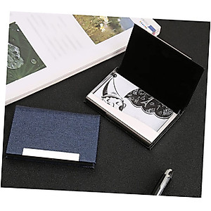 Tofficu 3pcs Business Wallet Name Holder Stainless Steel Case Holder for Business