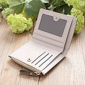 YaJaMa Cute Cat Fox Rabbit Embroidery Women Wallet Small Bifold PU Leather Credit Card Case Holder Zipper Coin Purse for Girls (Black)