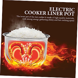 BRIGHTFUFU Non Stick Inner Pot for Rice Cooker Electric Cooker Accessory Replacement Pot for Household Use Compatible with Rice Cooker Models