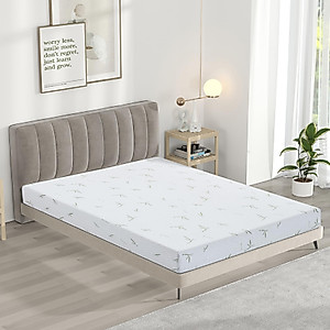 KYLE & KAY King Foam Mattress, Medium Firm Green Tea Gel Mattress, 8 Inch Memory Foam Mattress for Boys, Girls, Mattress in A Box, CertiPUR-US Certified Mattress, 76 x 80in, White