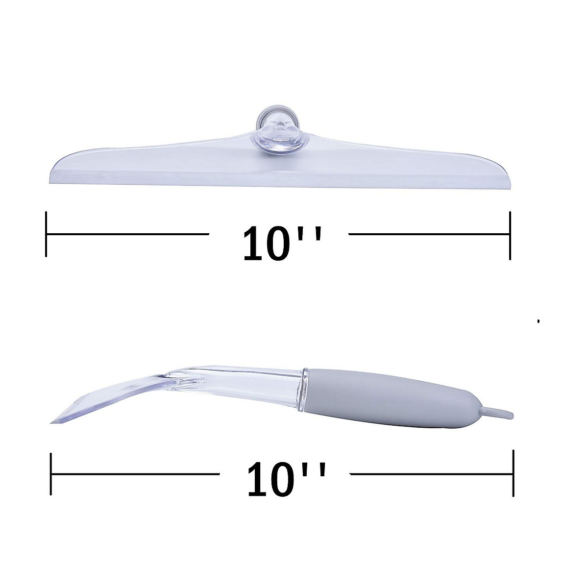 Shower Squeegee for Bathroom Shower Glass Doors, Rubber Window Cleaner Squeegee, Clear Plastic Car Windshield Cleaning Squeegee