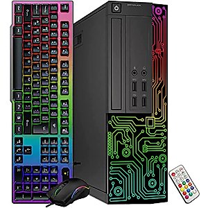 RGB Dell Desktop Computer Intel Quad Core I5 up to 3.6G, 16G, 512G SSD, Wi-Fi & HDMI, RGB Gaming PC Keyboard & Mouse, Windows 10 Pro (Renewed)