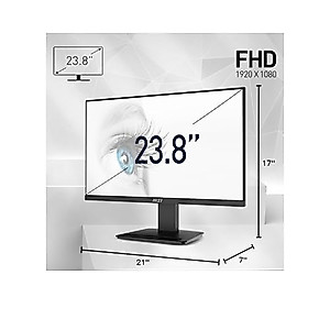 MSI PRO MP2412, 24", 1920 x 1080 (FHD), FreeSync, 100Hz, TUV Certified Eyesight Protection, 1ms, VGA, HDMI, Black