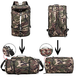 FUNYAGO Outdoor Waterproof Backpack Hiking, Fishing, Camping Large Capacity Multifunctional Backpack, Suitable for Both Men and Women (Camouflage)…