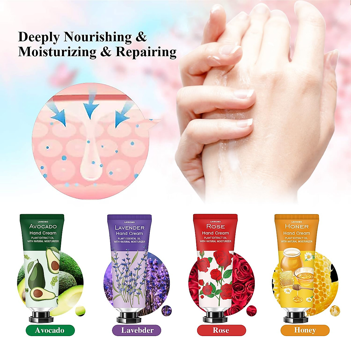 10 Pack Hand Cream Gift Sets for Women,Natural Fragrance Hand Lotion Travel Size Bulk,Mini Moisturizing Hand Cream with Shea Butter&Aloe,Hand Cream for Dry Hands,Christmas Gift for Women Wife Mom Her Grandma,10 Different Fragrances