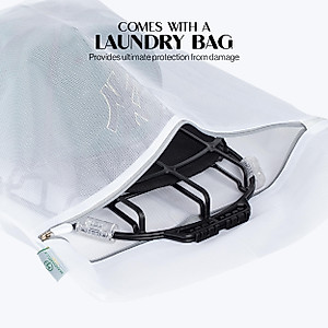 MANDARELLA HOME 3 Pack with Clips & Laundry Bag, Hat Washing Cage, Baseball Hat Washer for Washing Machine and Dishwasher, Baseball Cap Washer, Hat Washer Cage Fits Adult Teen & Kid Hats