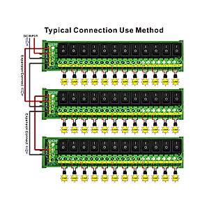 DIN Rail Mount 12 Channel Rocker Switch DC Power Distribution Strip Module