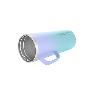 IRON °FLASK Grip Coffee Mug - Leak Proof, Vacuum Insulated Stainless Steel Bottle, Double Walled, Thermo Travel, Hot Cold, Water Metal Canteen - Cotton Candy, 24 Oz - Classic Bottom