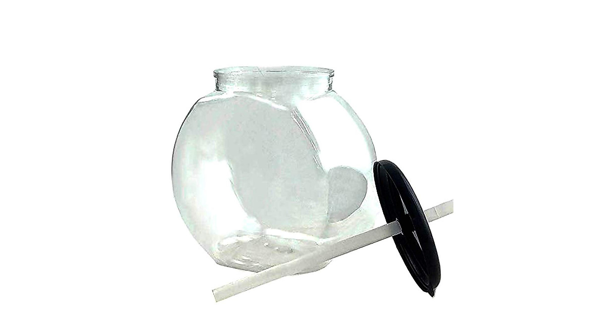 BarConic 40 oz Flat Sided Fishbowl with Straw & Lid