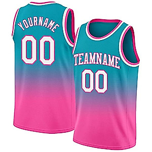 Custom Color Crash Gradient Basketball Jersey Men/Women/Youth DIY Your Personalize Stitched/Printed Letters and Numbers Logo
