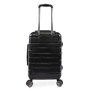 ORIGINAL PENGUIN Crimson 21" Hardside Carry-on Spinner Luggage, Telescoping Handles, Black, One Size