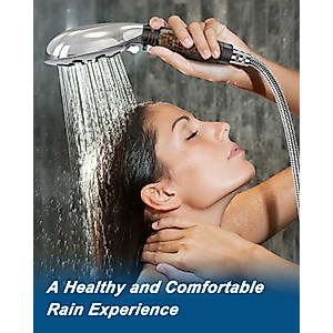 High Pressure 10 Spray Mode Filtered Shower Head with Handheld, Shower Head Filter for Hard Water - Reduces Dry Itchy Skin, Extra Long 79 inch Stainless Steel Hose & Adjustable Bracket