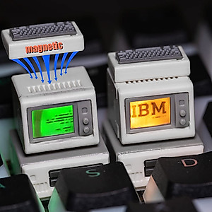 OLizee® Retro Esc Keycap with 4 Replaceable Cards OEM Profile Keycap Backlit Keycap Gaming Keyboard Keycap for Mechanical Keyboard MX Switch Decoration Magnetic Keyboard